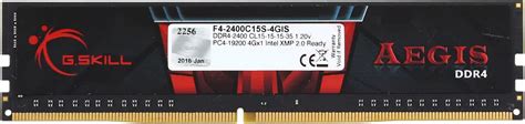 G Skill Aegis 4gb 288 Pin Pc Ram Ddr4 2400 Pc4 19200 Desktop Memory Model F4 2400c15s 4gis