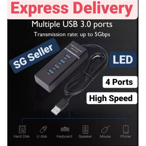 SG Improved Gbps High Speed Ports Usb Hub Extender Extension Splitter For Laptop OTG Printer