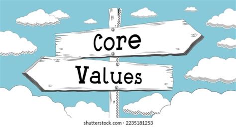 Core Values Outline Signpost Two Arrows Stock Illustration 2235181253 Shutterstock