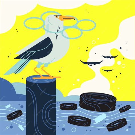 손으로 그린 환경 오염 그림 무료 벡터