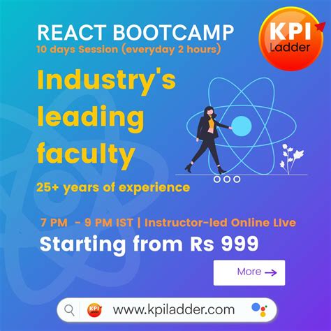 Learn React In 10 Days With React Bootcamp Kpi Ladder Kpi Consulting Posted On The Topic