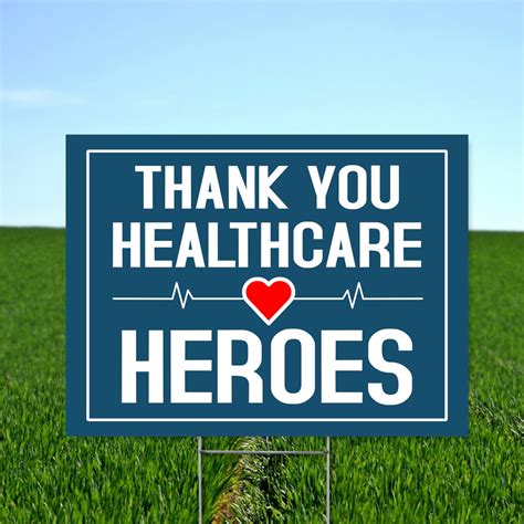 Thank You Healthcare Workers Yard Sign Nurses Yard Sign Etsy