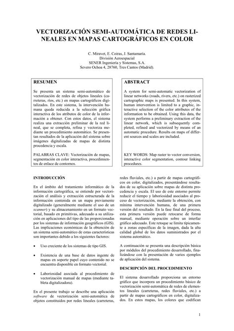 pdf semi automatic vectorization of linear networks on rasterized