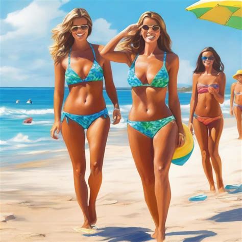 Sun Kissed Bliss Gorgeous Women In Bikinis