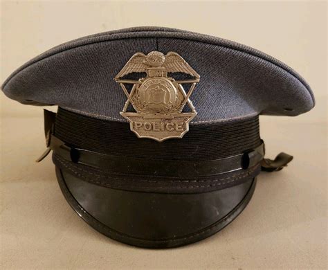 Vintage Obsolete 1940s Historic New Jersey State Police Cap 2007964407