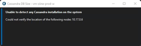 Bpa Cassandra Db Size Unable To Detect Installation Dataminer Dojo