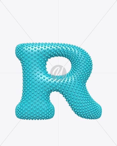Letter R From Pimple Font On Yellow Images Creative Fonts S24215