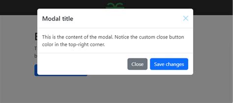 How To Change Close Button Color In Bootstrap 5 GeeksforGeeks