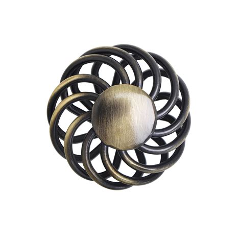 Utopia Alley Aire Round Swirl Cabinet Ring Pull Knob Decorative