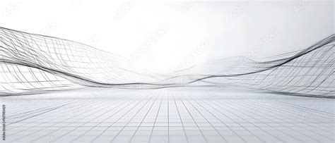 Futuristic 3d Wireframe Structure Of A Website Layout Showcasing A Digital Design Concept For