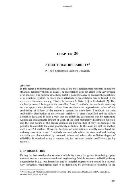 PDF Chapter Structural Reliability Theory DOKUMEN TIPS