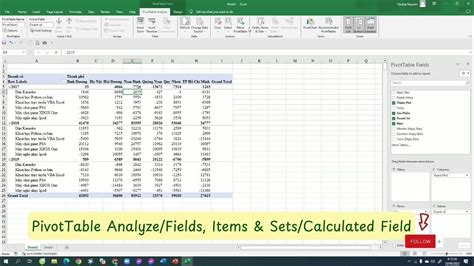 Calculated Field Pivot Table Learning Excel Tinhocvanphong