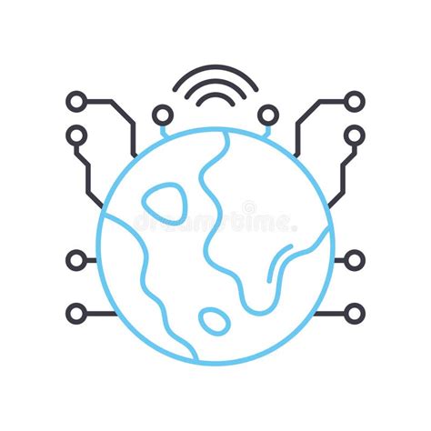 Internet Line Icon Outline Symbol Vector Illustration Concept Sign Stock Vector