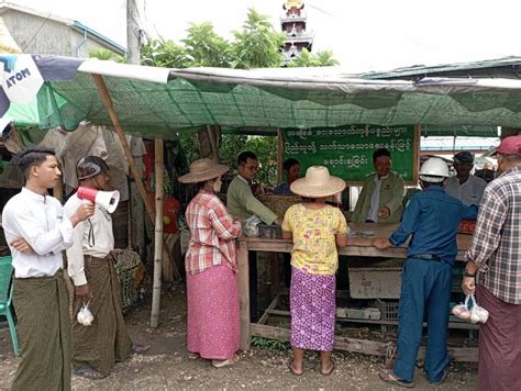 ကန်ကြီး‌ထောင့်မြို့နယ်တွင် မြို့နယ်အထွေထွေအုပ်ချုပ်ရေးဦးစီးဌာနမှ ကြီးမှူး၍ ကြက်ဥ၊ ဘဲဥများအား