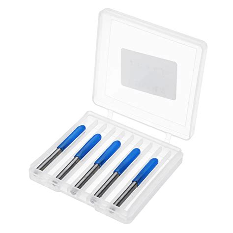 5 шт. 3,175 мм хвостовик Пирамида гравировка сверло 25 градусов 0,1 мм ...