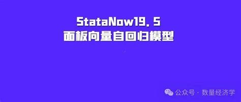 Stata19新功能：面板向量自回归 （var） 模型变量命令数据