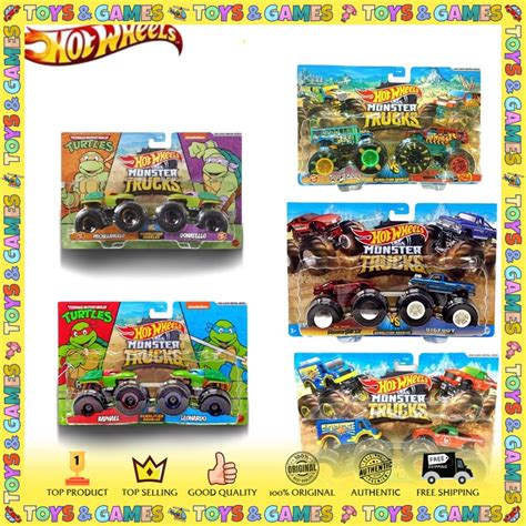 Hot Wheels Monster Trucks Two Pack Random Variants Ready Stock Original