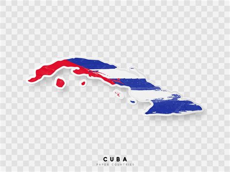 Premium Vector Cuba Detailed Map With Flag Of Country Painted In