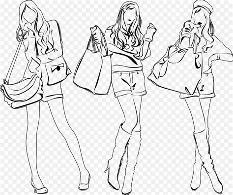 矢量手绘购物美女png图片素材下载图片编号10321963 Png素材网