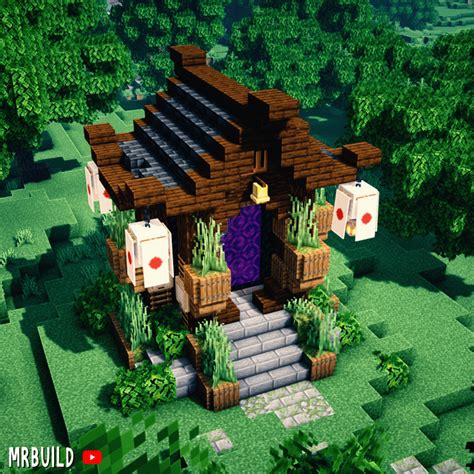 Japanese Nether Portal Design Tutorial In Comments R Minecraftbuilds