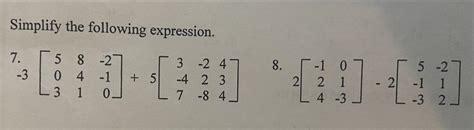 Solved Simplify The Following Expression Chegg