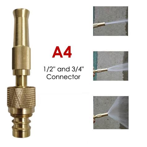 Type A4 12 34 Brass Hose Nozzle High Pressure For Car Garden