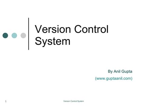 Version Control System Ppt Operating Systems Computer Software And Applications