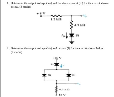 Solved Determine The Output Voltage Vo And The Diode Chegg