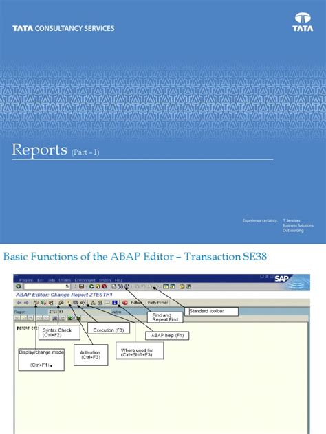 3 Sap Abap Reports Part 1 Pdf Parameter Computer Programming Control Flow