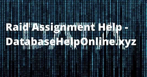 Database Schema Assignment Help