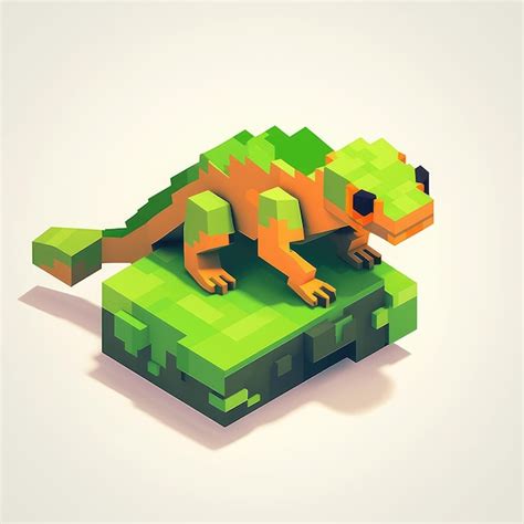 Premium Ai Image 3d Isometric Voxel Pixel Art Comic Drawing Style
