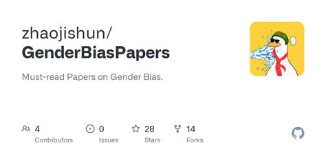 GitHub Zhaojishun GenderBiasPapers Must Read Papers On Gender Bias