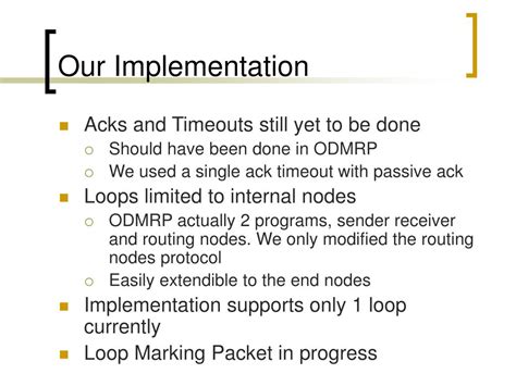 Ppt Odmrp Asym On Demand Multicast Routing Protocol For Linux Implementation Powerpoint