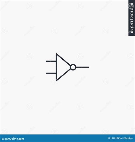 logic nor nand linear style sign for mobile concept and web design