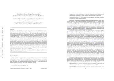 Modularity Aware Graph Autoencoders For Joint Community Detection And