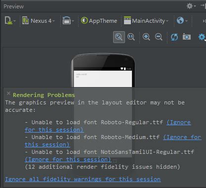 Android Studio Render Error Stack Overflow