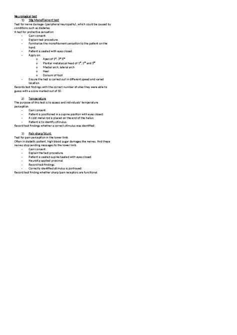 Neurological Test Neuro Tests Neurological Test 1 10g Monofilament