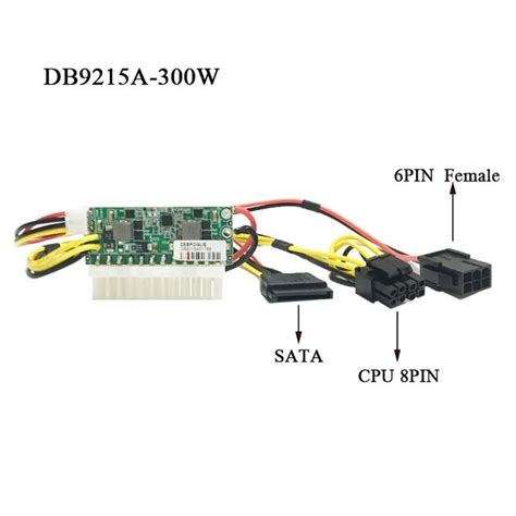 【hot New Release】 High Power 300w 12v 6pin Male Input Dc Atx Peak Psu Pico Atx Switch Mining Psu
