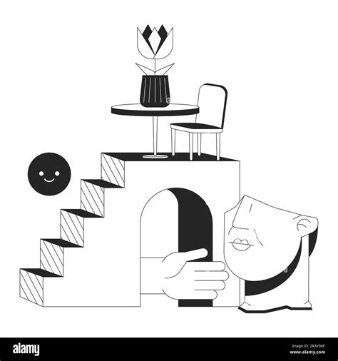 Abstract Composition Flat Monochrome Isolated Vector Object Stock Vector Image And Art Alamy