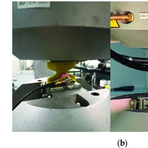 Instron 8802 Test System A And A Specimen With An Acoustic Emission