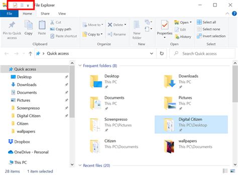The Quick Access Toolbar In Windows 10 All You Need To Know Digital Citizen