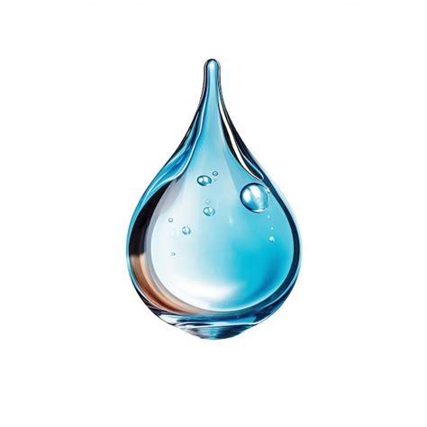 Goutte d'eau isolé sur fond blanc IA générative | Photo Premium