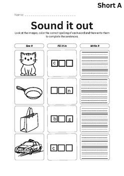 Short A CVC Word Practice By Essentials By Queen Bee TPT