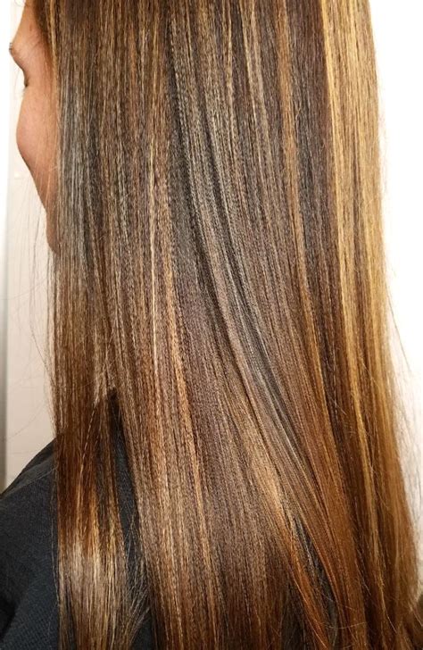 Copper Highlights Dimensionalhaircolor Dimensional Hair Color Long Hair Styles Hair