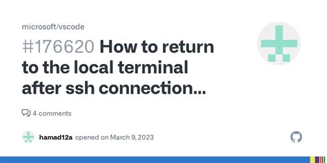 How To Return To The Local Terminal After Ssh Connection Lost · Issue