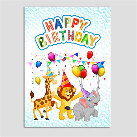 قیمت و خرید کارت پستال مدل تبریک تولد طرح حیوانات جنگل کد Tav T 15