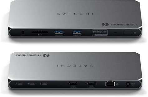 Satechi Thunderbolt 4 Dock 100w Charging Dual Monitor Hdmi 4k 60hz 40gbps Data