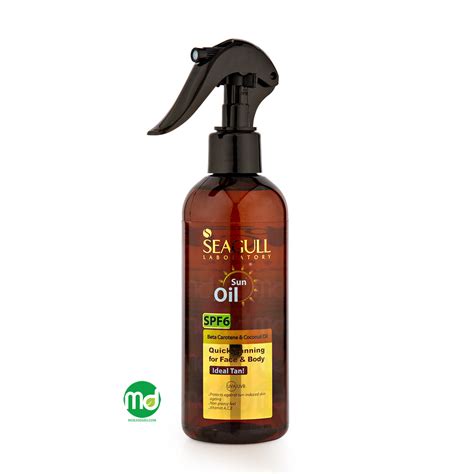 اسپری روغن برنزه کننده سی گل برای صورت و بدن Spf6 مرسی دارو
