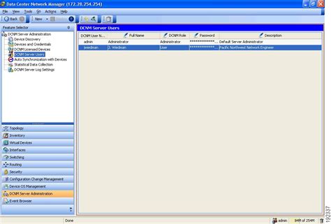Cisco DCNM Fundamentals Configuration Guide Release Administering DCNM Server Users