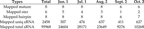 summary of mapped mature and hairpin in novel mirnas download